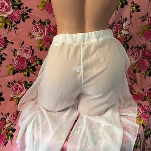 Pants & Jumpsuits | Bell Bottom Ruffle Sheer Gypsy Chaps Pants Festival ...